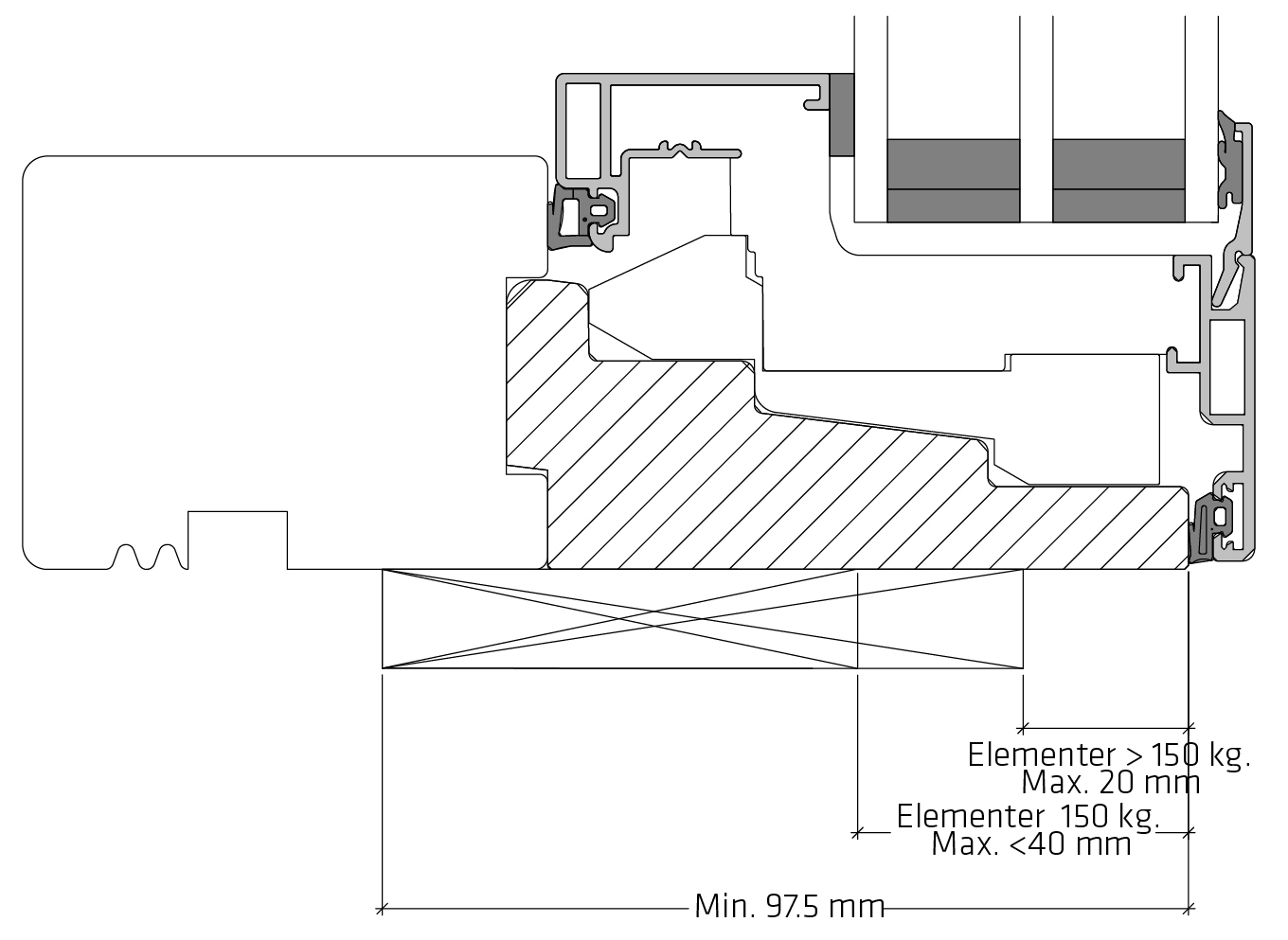 Idealcombi Futura+ Louvre panel with internal hatch