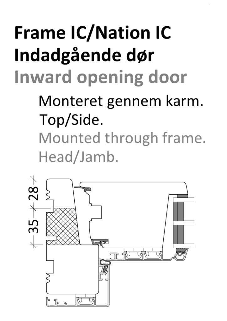 Idealcombi Frame IC - Inward opening flush front door